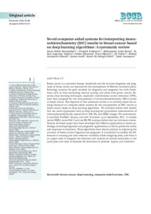 Novel computer-aided systems for interpreting immunohistochemistry (IHC) results in breast ...